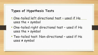 Hypothesis testing | PPTX