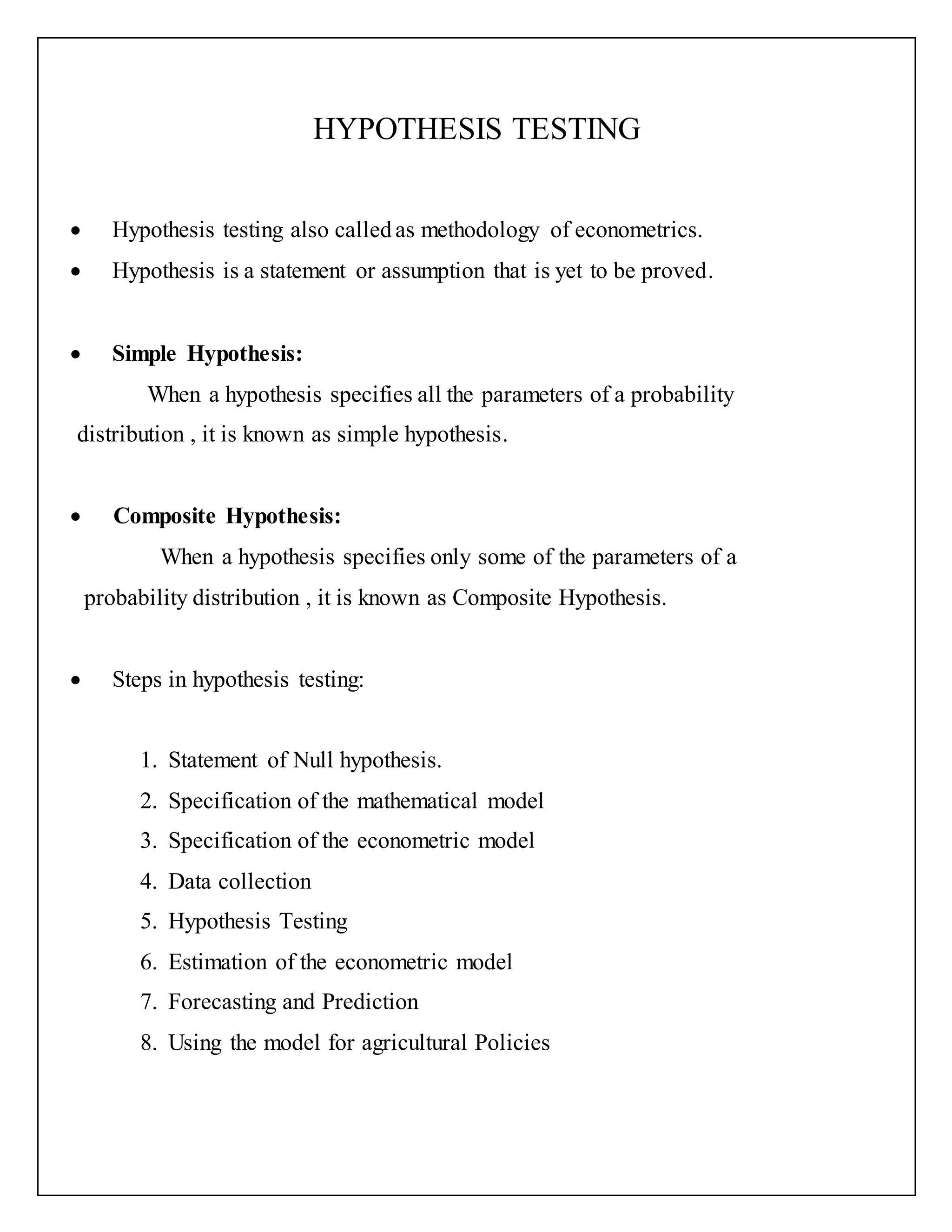Hypothesis testing | DOCX