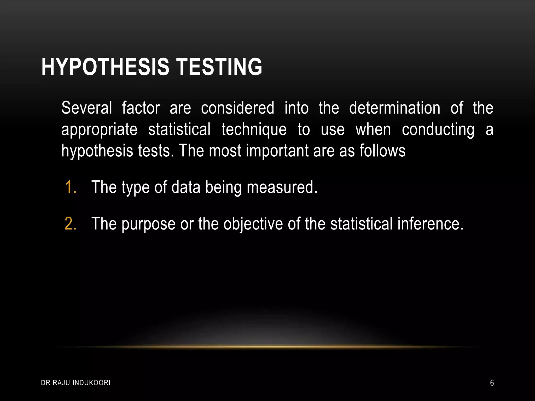 Hypothesis testing | PPTX