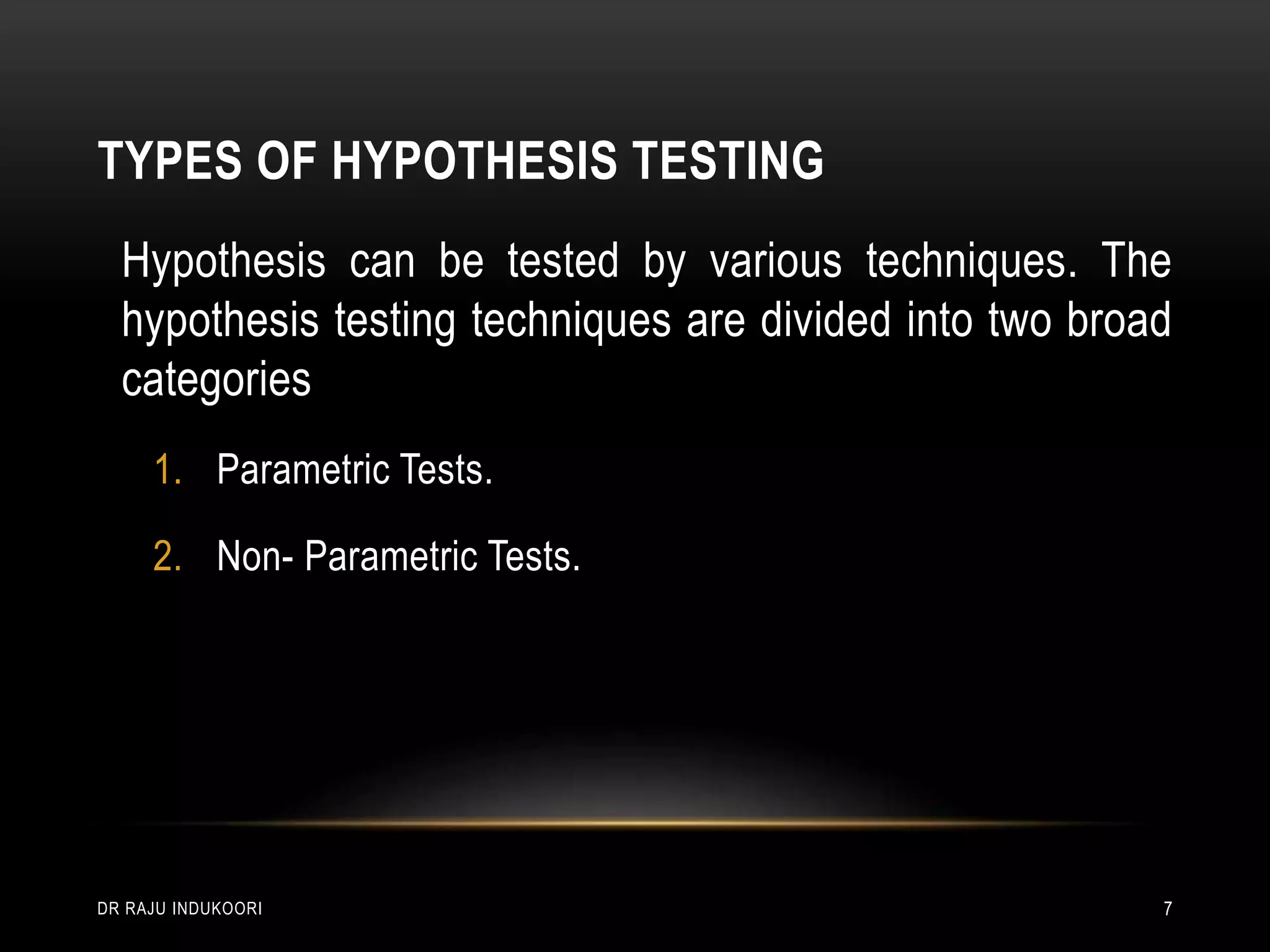 Hypothesis testing | PPTX | Science