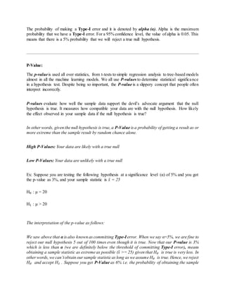 Hypothesis testing | DOCX