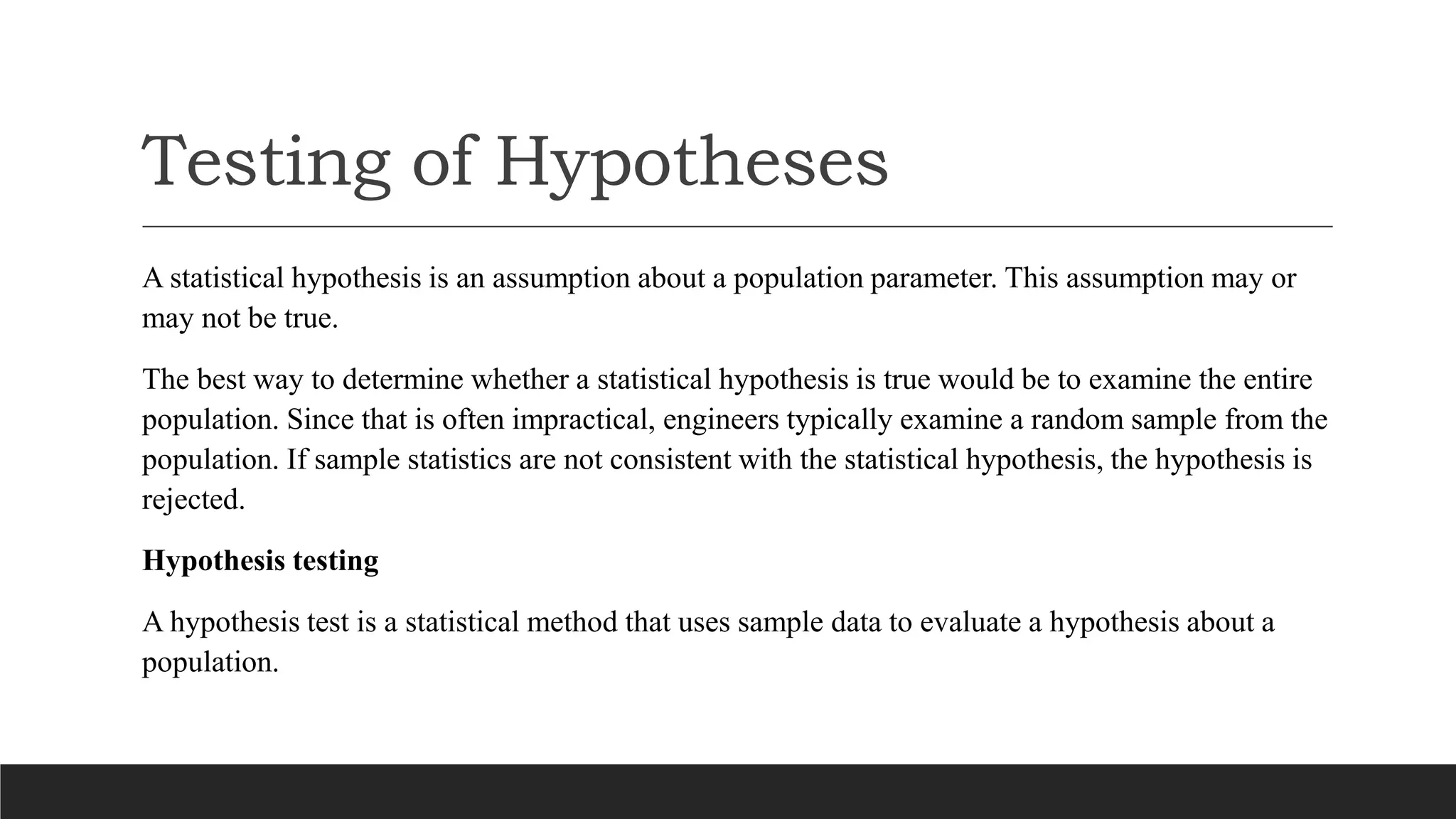 Hypothesis Testing.pptx | Physics | Science
