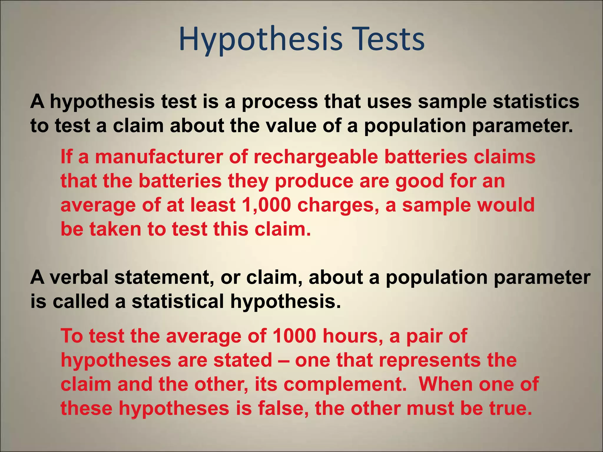 HYPOTHESIS TESTING.ppt | Standardized Testing | Educational Assessment