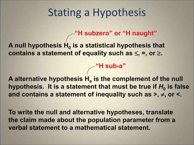 HYPOTHESIS TESTING.ppt | Standardized Testing | Educational Assessment