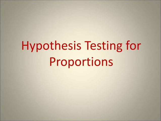 HYPOTHESIS TESTING.ppt | Standardized Testing | Educational Assessment