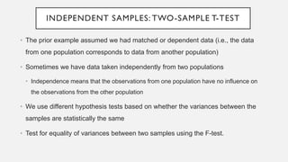 Hypothesis Testing on bus. analytics 101 | PDF