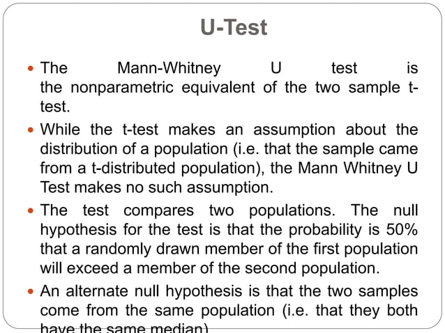 Hypothesis Testing.pptx ( T- test, F- test, U- test , Anova) | PPTX ...