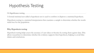 Hypothesis Testing business analysis for computer | PPT