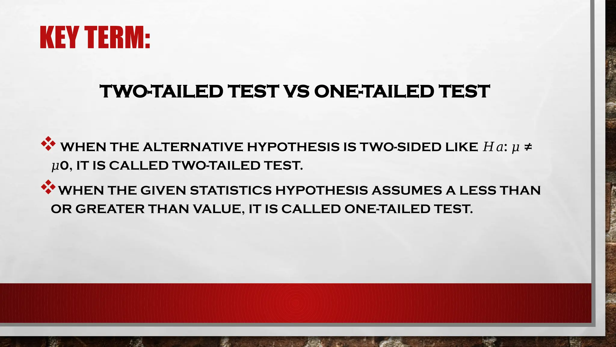 Hypothesis testing (null and alternative hypothesis) | PPTX