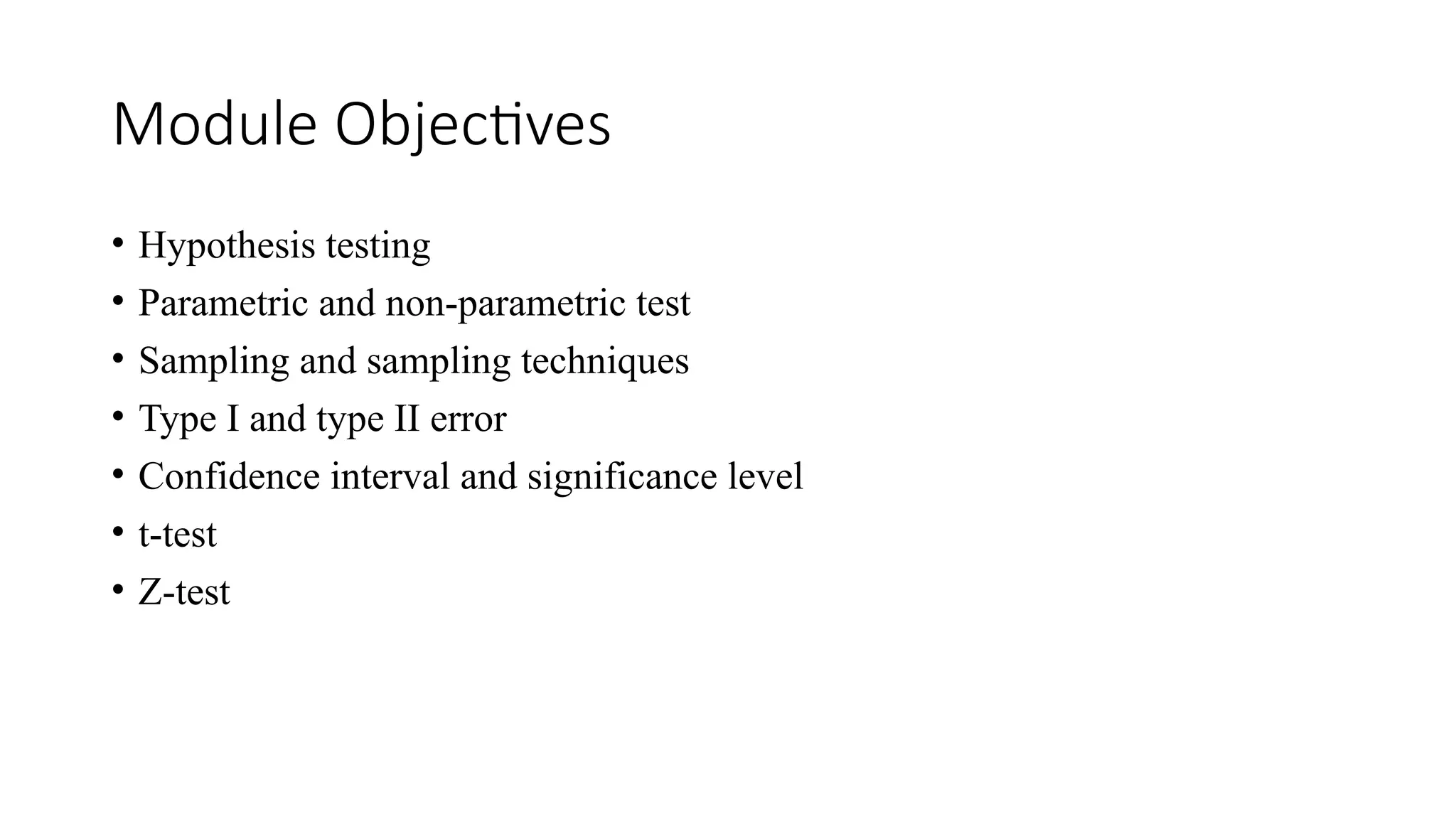 Hypothesis testing and confidence intervals | PPTX