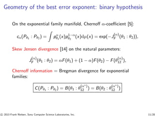 Slides: Hypothesis testing, information divergence and computational ...