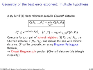 Slides: Hypothesis testing, information divergence and computational ...