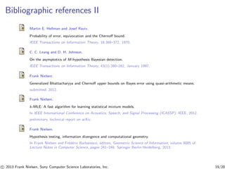 Slides: Hypothesis testing, information divergence and computational ...