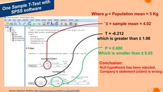 Hypothesis testing - T Test | PDF