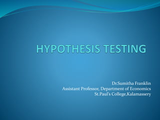 Hypothesis testing (1) | PPTX