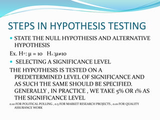 Hypothesis testing (1) | PPTX