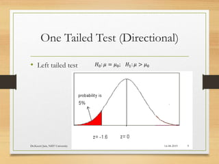 Hypothesis testing and parametric test | PPTX