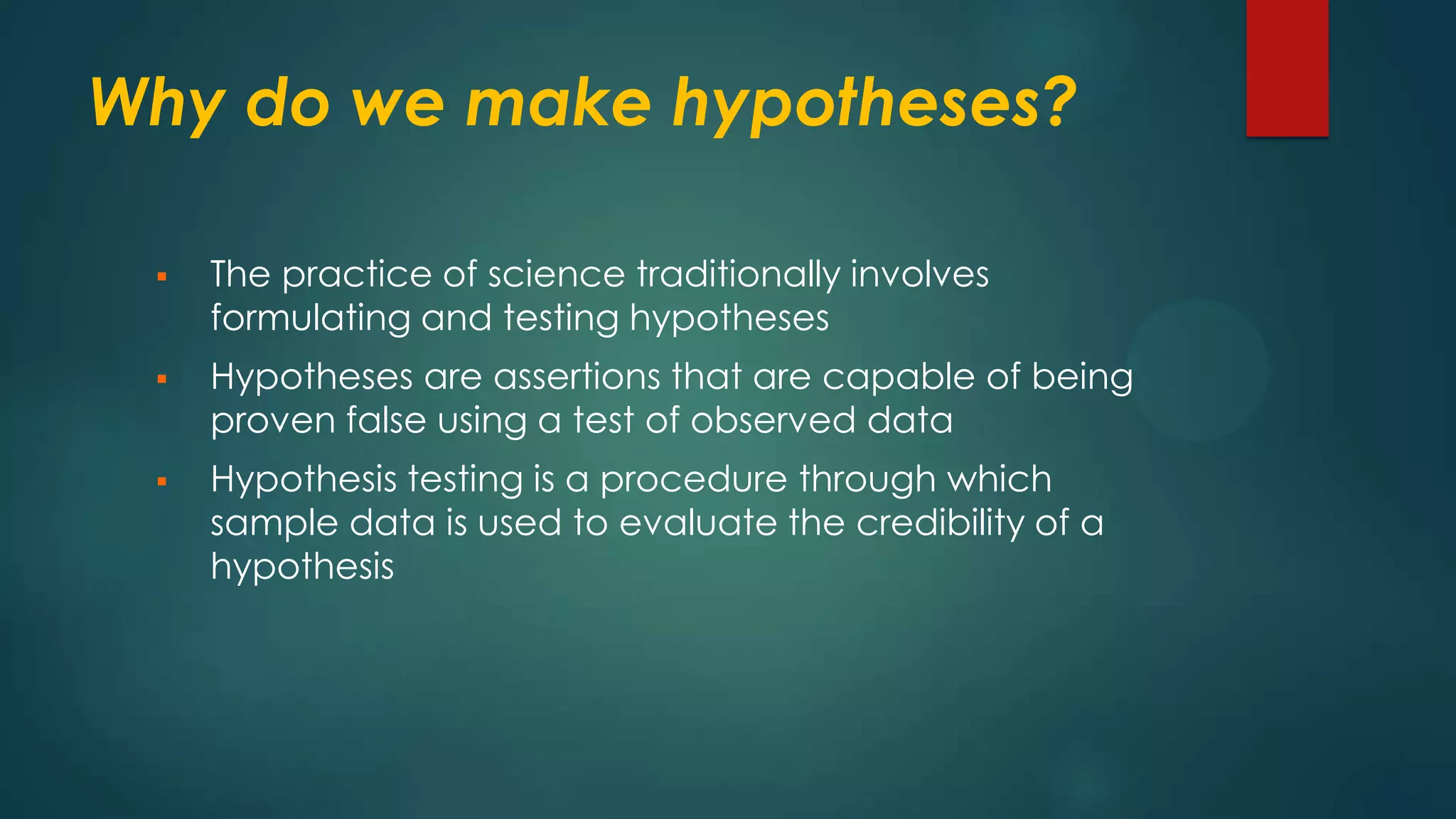 Hypothesis testing and p values 06 | PPTX