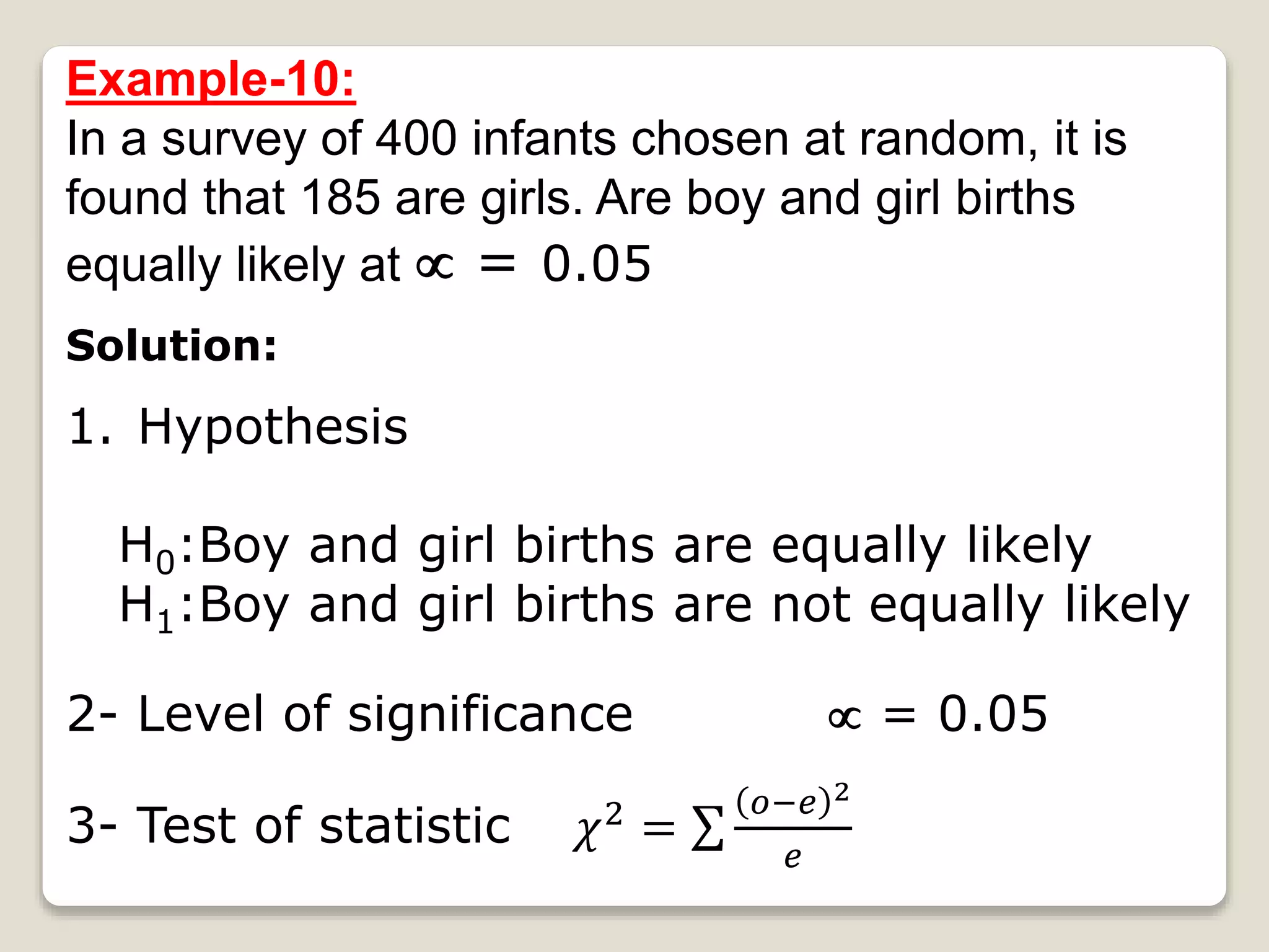 Hypothesis testing chi square goodness of fit test | PPTX