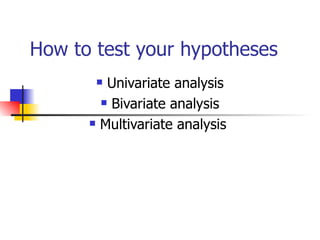 Hypothesis Testing Dr Hassan | PPT