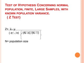 Hypothesis testing examples on z test | PPTX