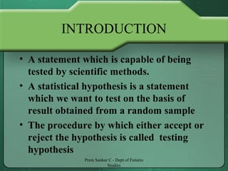 Hypothesis Testing for Beginners | PPT