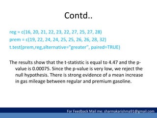 Hypothesis testing in R | PPT