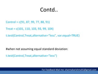 Hypothesis testing in R | PPT | Science