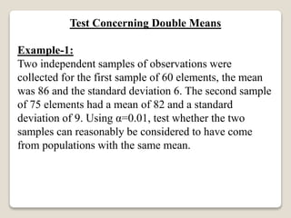 Hypothesis testing part iii for difference of means | PPTX