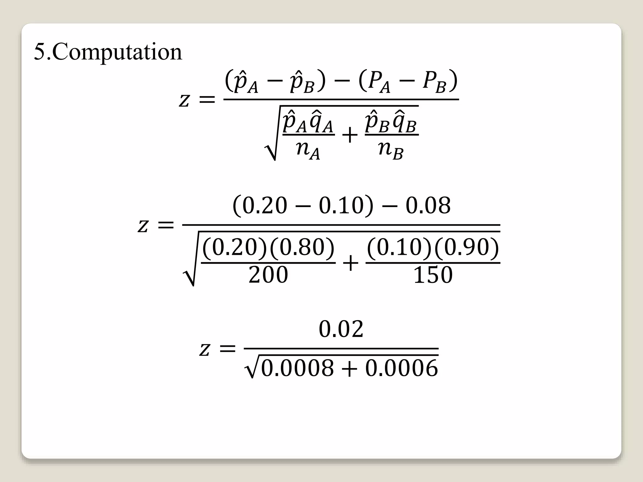 Hypothesis testing part v for single and double proportions | PPTX