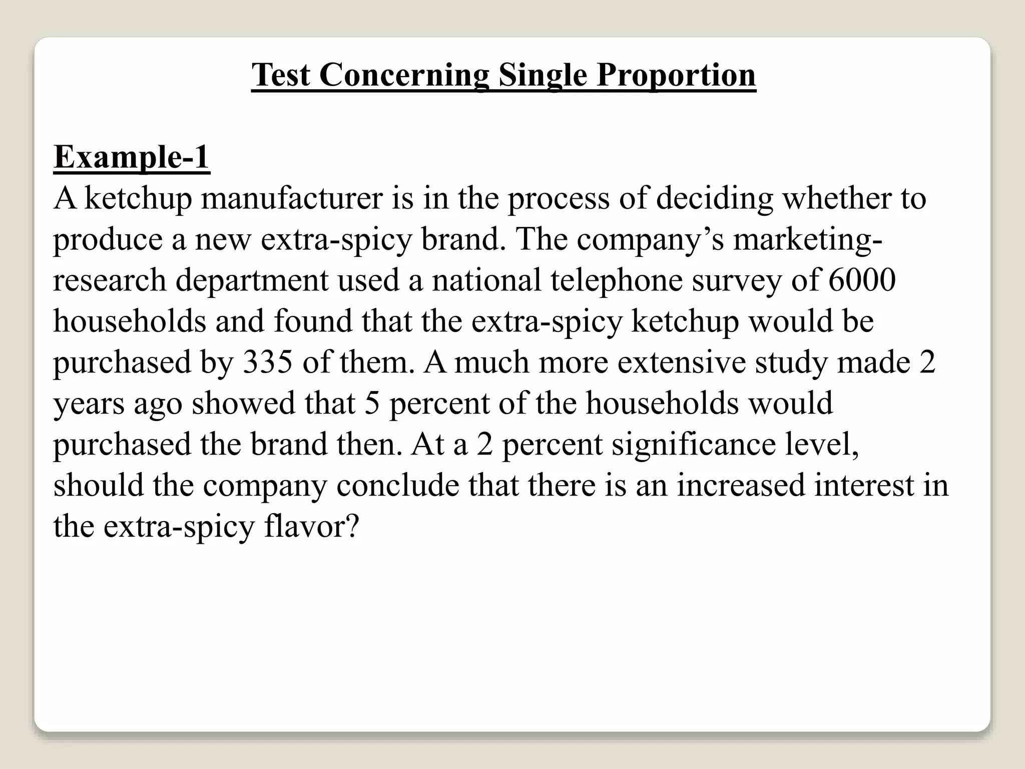 Hypothesis testing part v for single and double proportions | PPTX