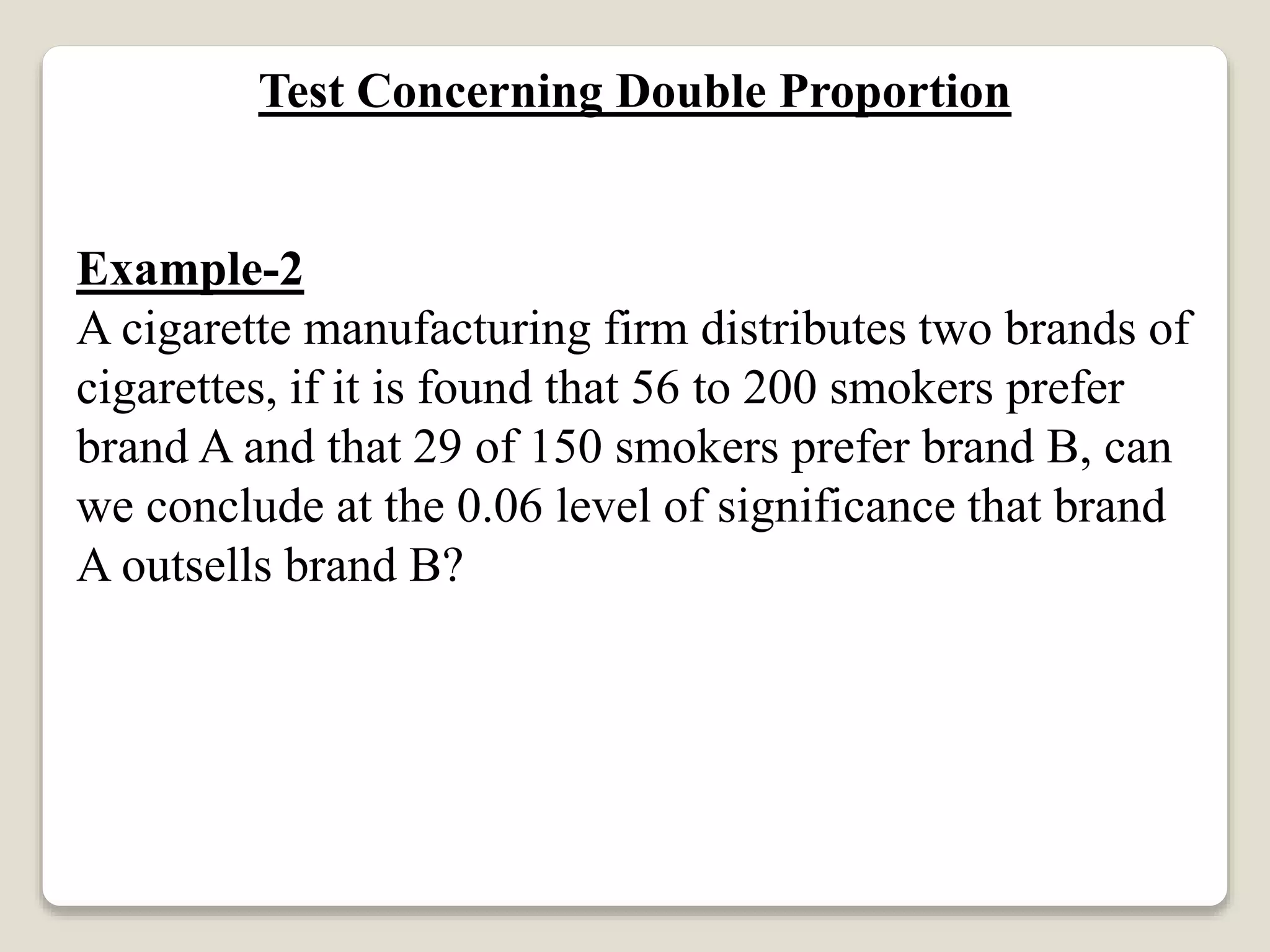 Hypothesis testing part v for single and double proportions | PPTX