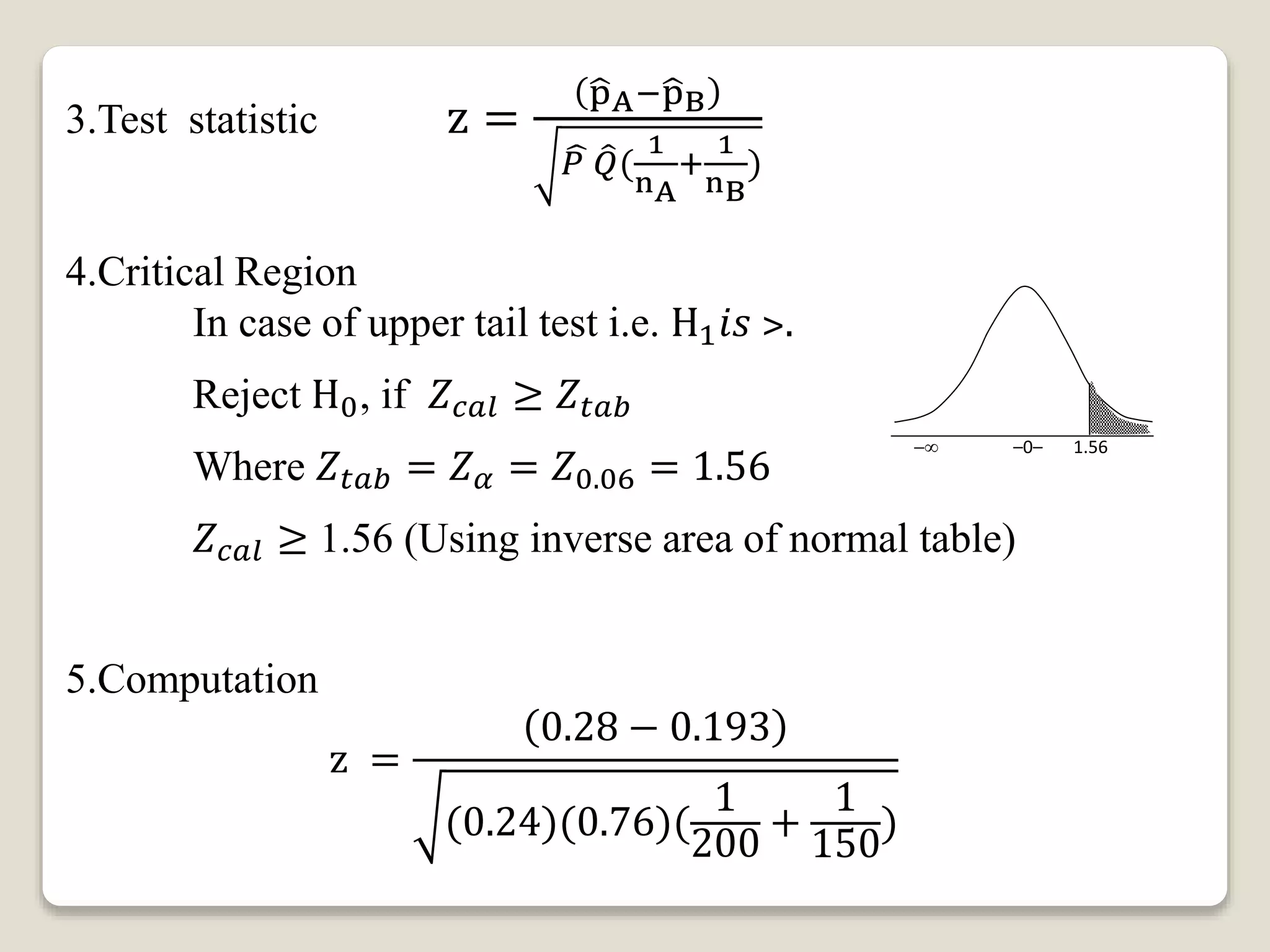 Hypothesis testing part v for single and double proportions | PPTX
