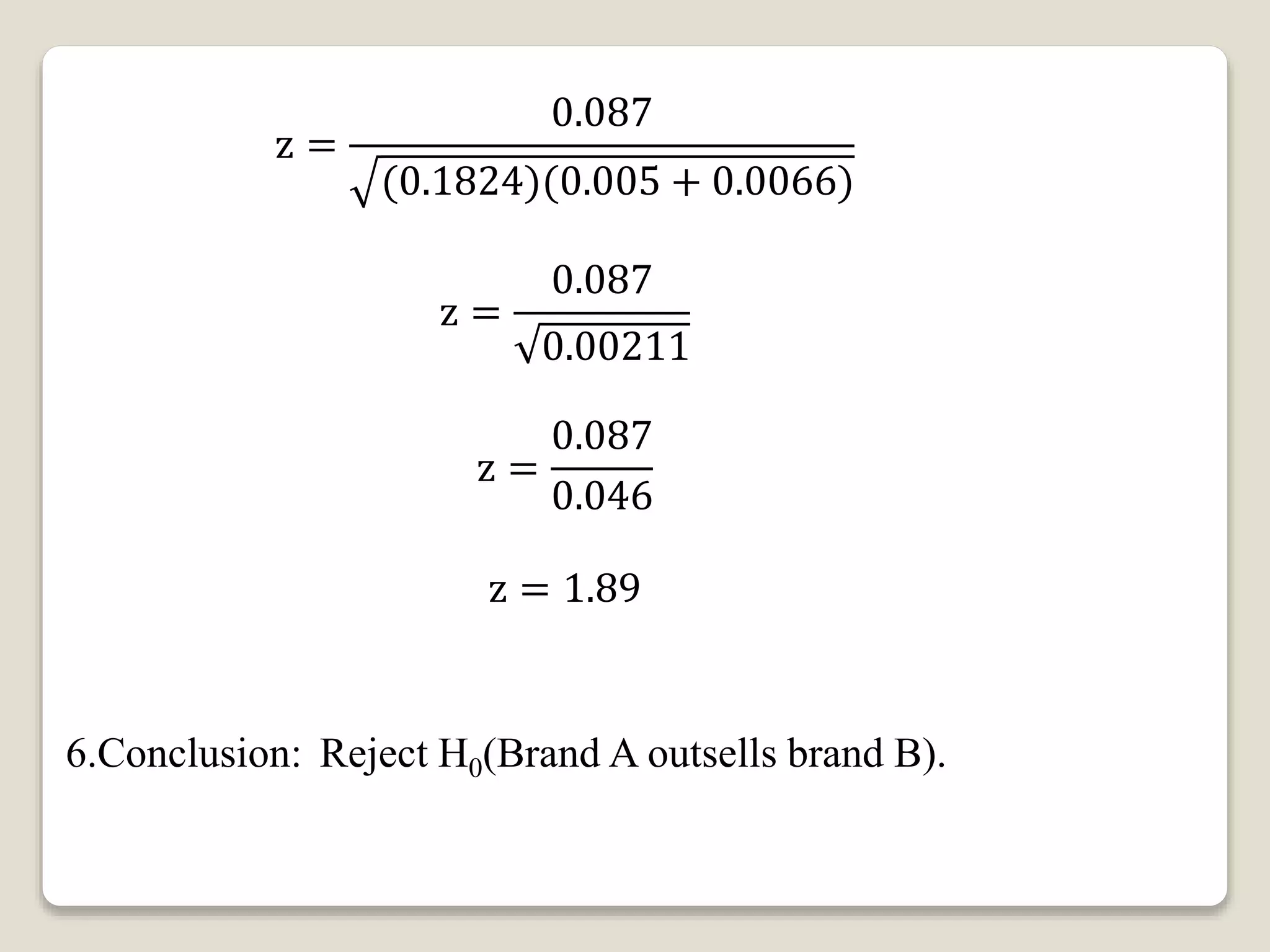 Hypothesis testing part v for single and double proportions | PPTX