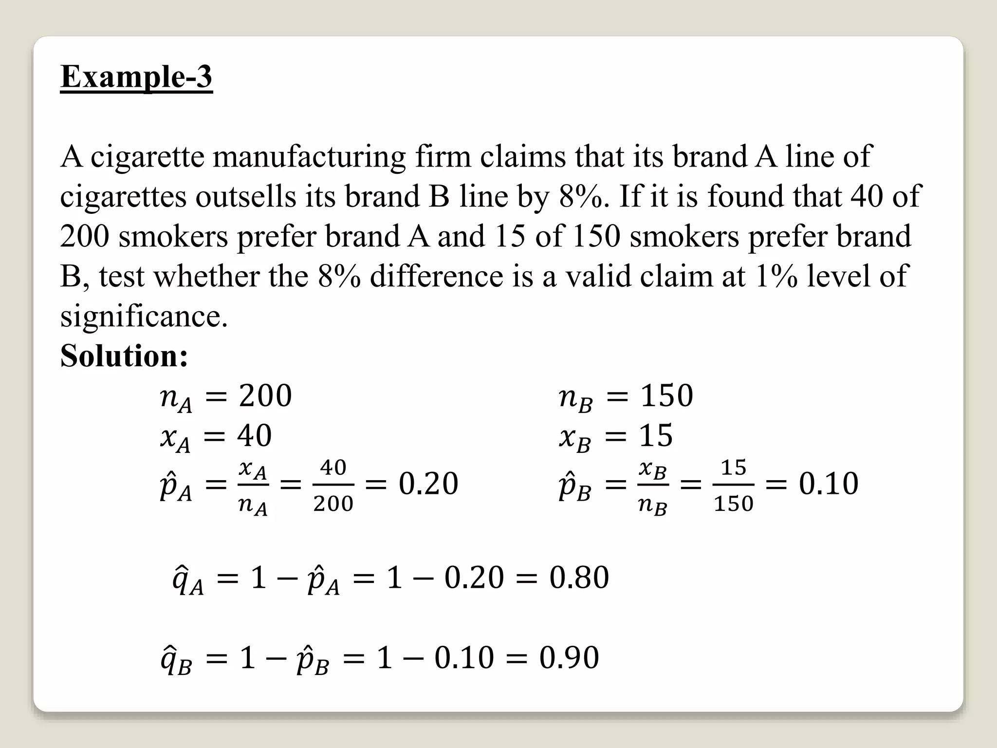 Hypothesis testing part v for single and double proportions | PPTX