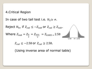 Hypothesis testing part v for single and double proportions | PPTX