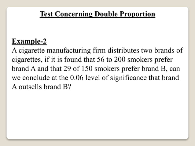 Hypothesis testing part v for single and double proportions | PPTX
