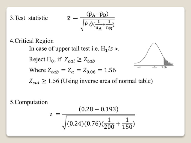 Hypothesis testing part v for single and double proportions | PPTX