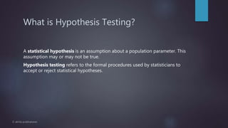 Hypothesis testing Part1 | PPTX