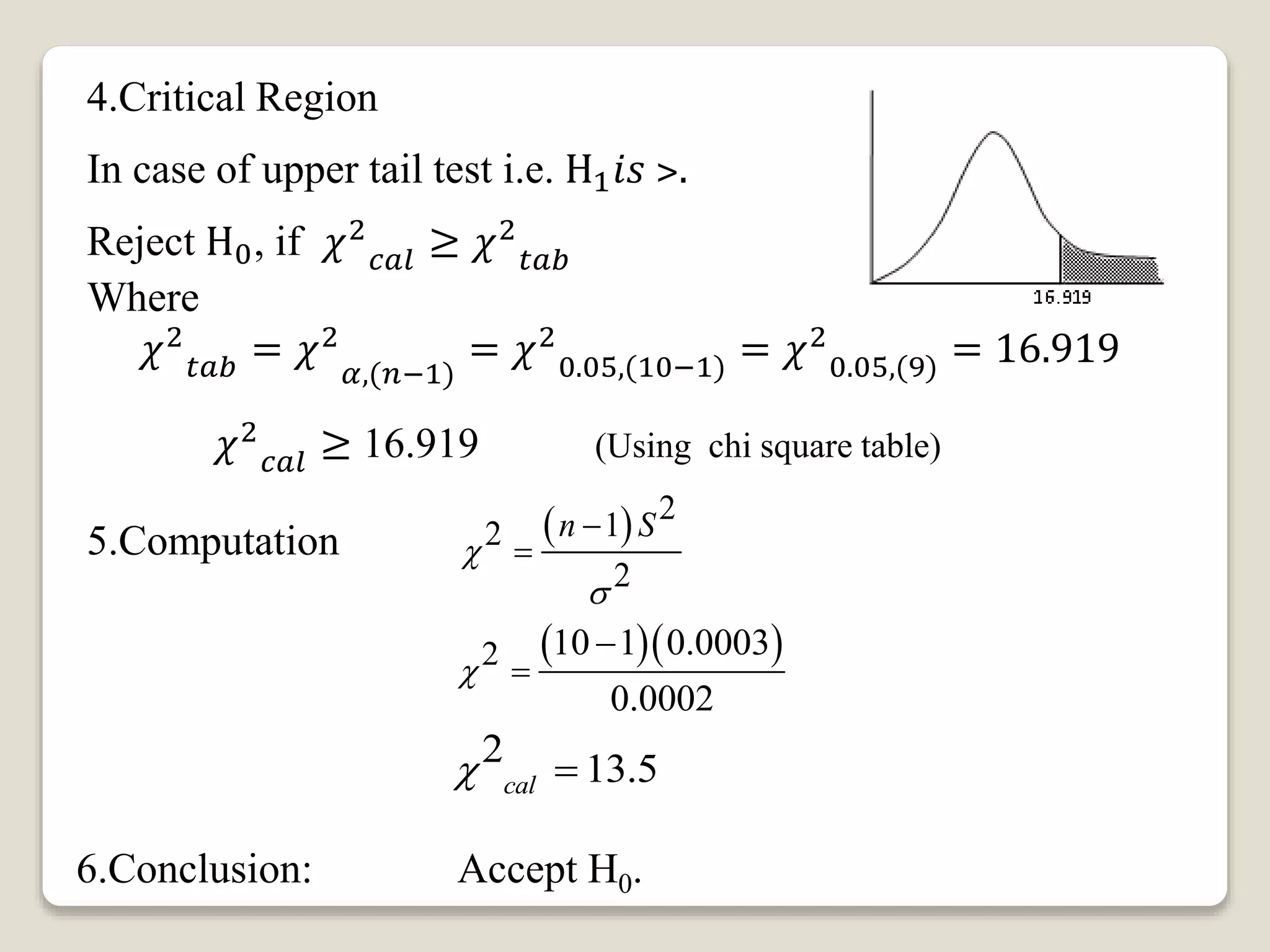 Hypothesis Testing Part Vi Single Variance Pptx Physics Science