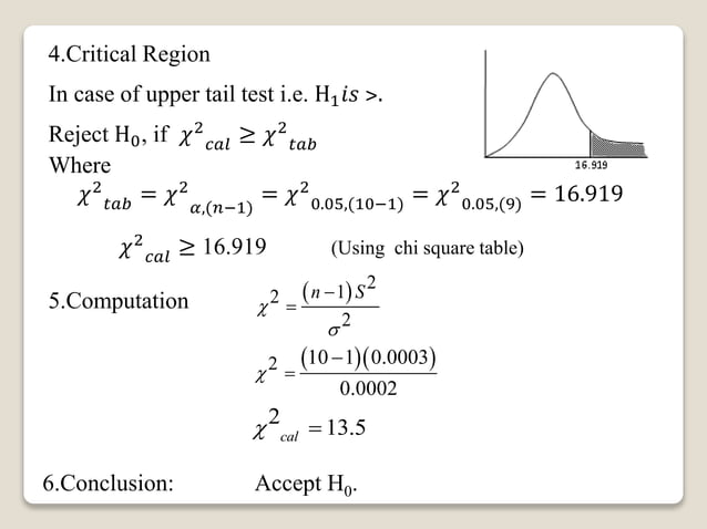 Hypothesis testing part vi single variance | PPTX | Physics | Science