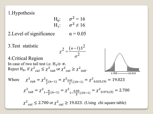 Hypothesis testing part vi single variance | PPTX | Physics | Science