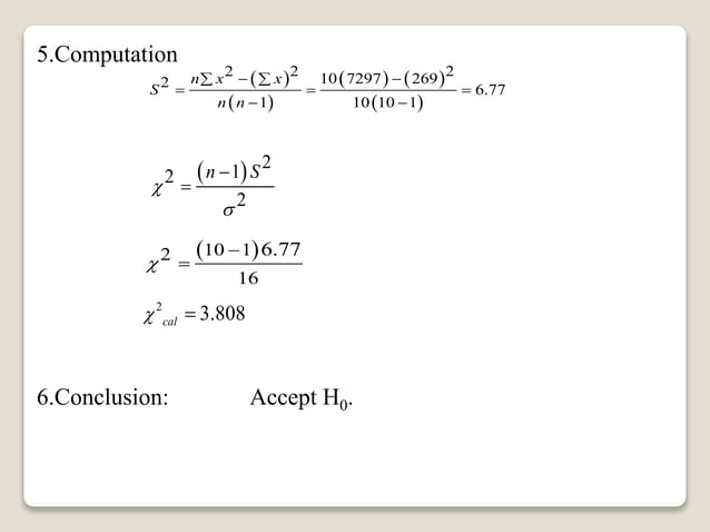 Hypothesis testing part vi single variance | PPTX | Physics | Science