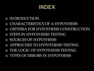 Hypothesis testing | PPTX