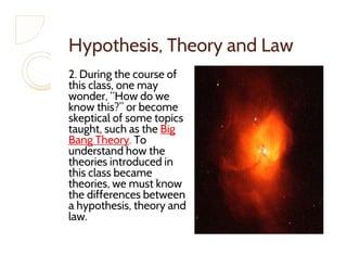 Hypothesis, Theory, and Laws | PDF