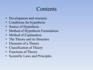 Hypothesis, theory and scientific laws. | PPTX
