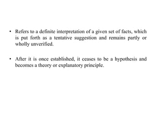 Hypothesis, theory and scientific laws. | PPTX