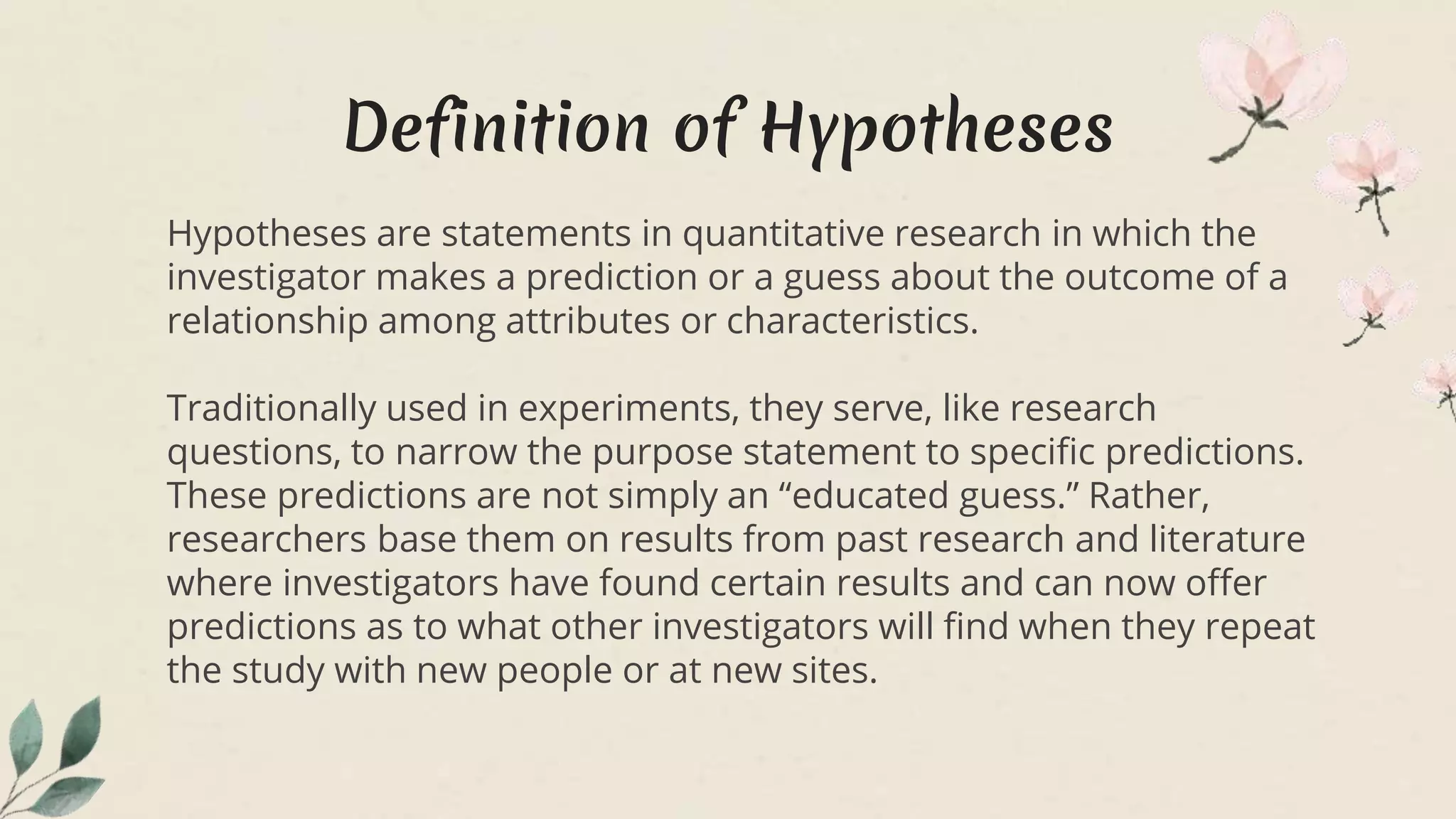 Hypothesis types, formulation, and testing | PPTX