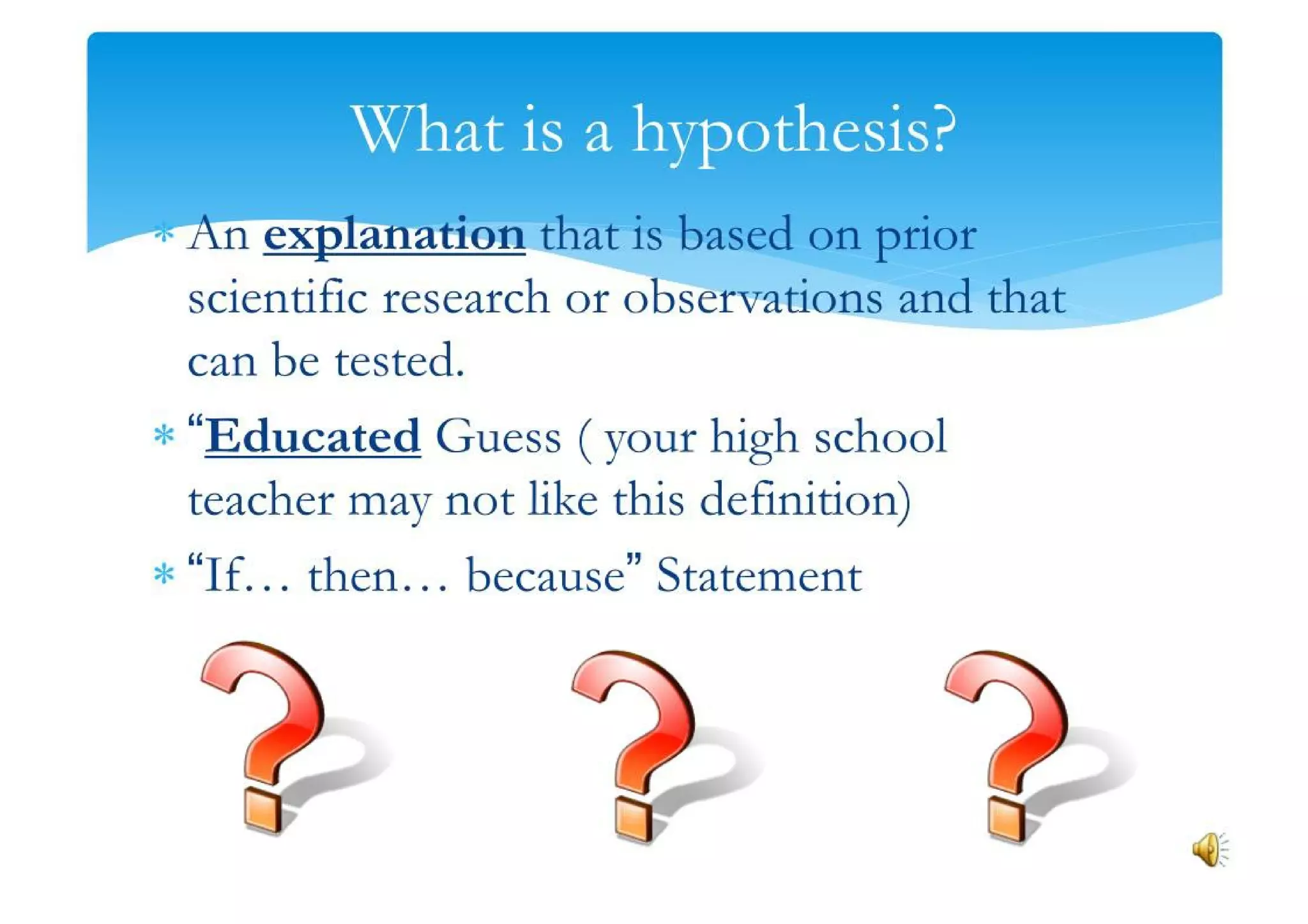 Hypothesis Writing | PPT