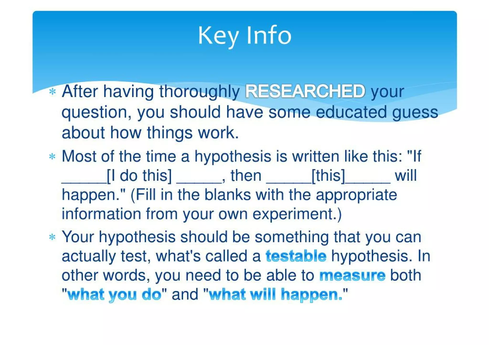 Hypothesis Writing | PPT